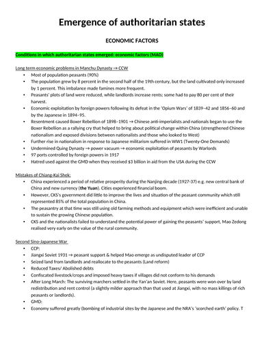 Authoritarian States - Rise to Power (Mao & Hitler) | Teaching Resources