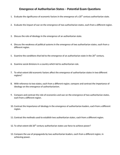 Authoritarian States - Rise to Power (Mao & Hitler) | Teaching Resources
