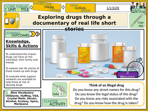 Drugs Education - Real Life Stories PSHE | Teaching Resources