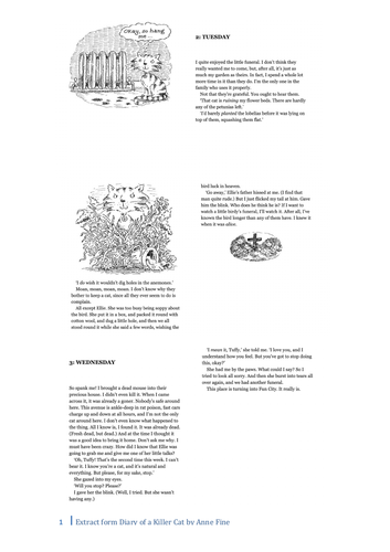 FREE Year 3: Recounts - 'The Diary of a Killer Cat' by Anne Fine ...