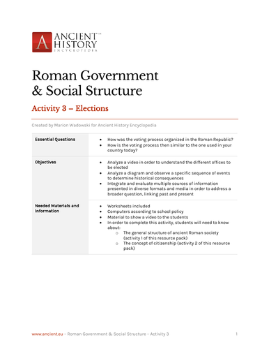 Ancient Roman Government and Society | Teaching Resources