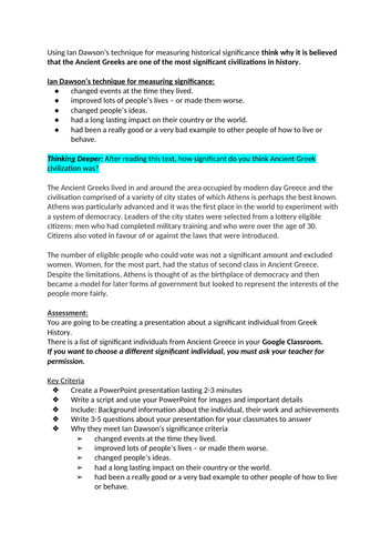 Ancient Civilisations - Individuals and Societies MYP Key Stage 3 ...