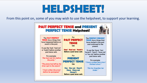 Past Perfect and Present Perfect Tense! | Teaching Resources