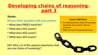 GCSE Business Chains of Analysis Exam Skills Series of Lessons ...