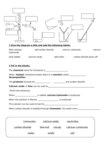 Limestone and Limewater Whole Lesson KS3 - worksheets, powerpoint and ...