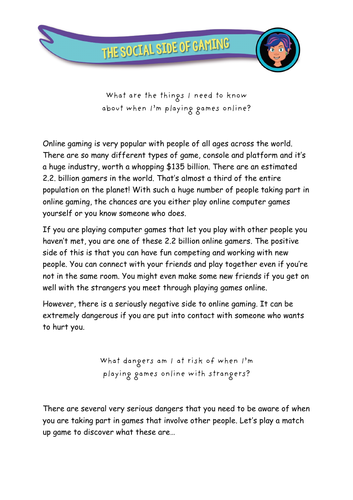 Online Gaming | Teaching Resources