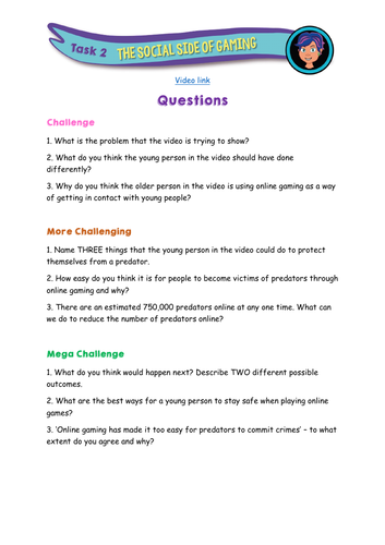 Online Gaming | Teaching Resources