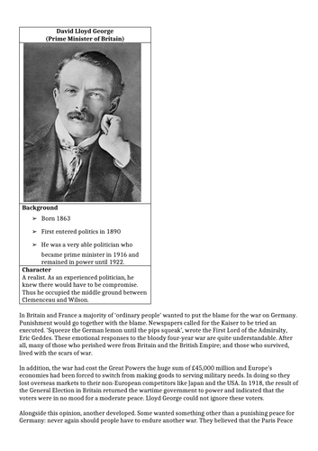 Cambridge IGCSE CIE History - Were the peace treaties of 1919-23 fair ...