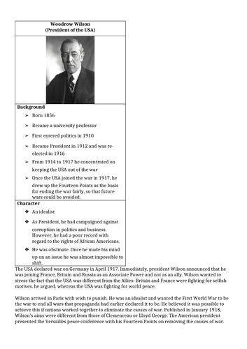 Cambridge IGCSE CIE History - Were the peace treaties of 1919-23 fair ...