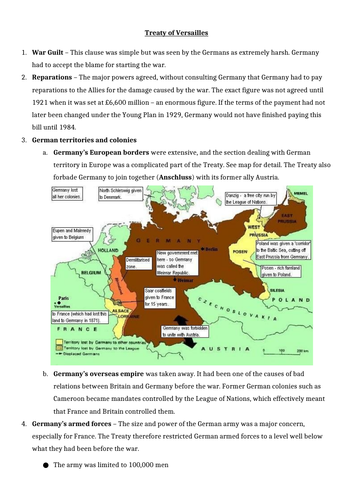 Lesson 3 - Why did the Victors not get all they wanted at Versailles ...
