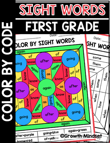 Pre-Primer Primer First Grade Sight Words Worksheets Bundle | Teaching ...