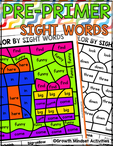 Pre-Primer Primer First Grade Sight Words Worksheets Bundle | Teaching ...