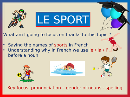 LE SPORT_ vocabulary and pronunciation KS1-KS2 (audio files included ...