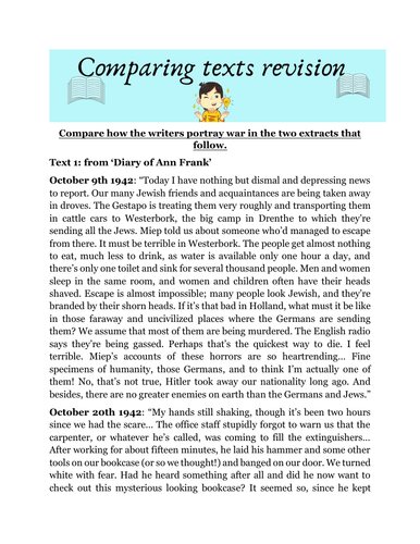 Gcse English Language Revision 2 Full Lessons Comparing Texts