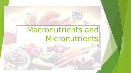 Micro and macronutrients | Teaching Resources