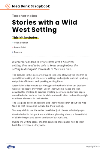 KS2 Stories With Historical Settings Inspiration Pack: The Wild West ...