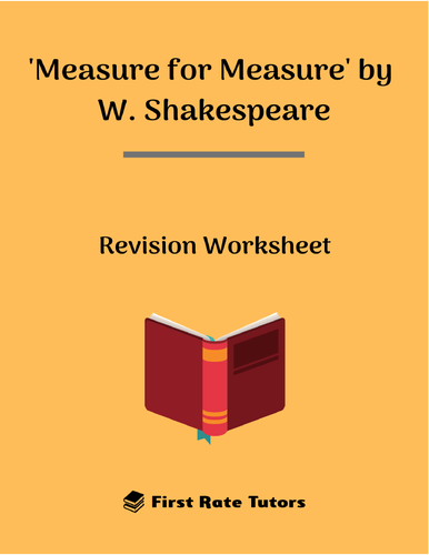 'Measure for Measure' by W. Shakespeare Revision Worksheet | Teaching ...