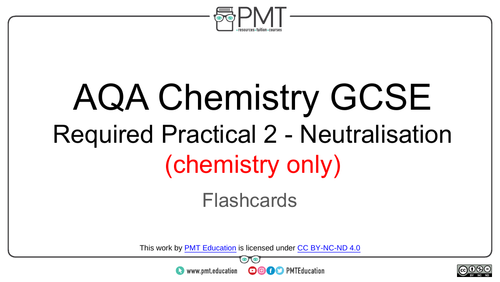 AQA GCSE Chemistry Practical Flashcards | Teaching Resources