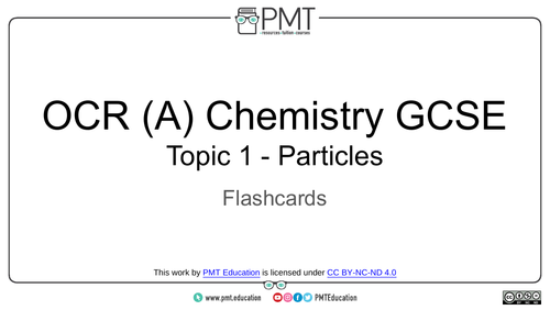 OCR (A) GCSE Chemistry Flashcards | Teaching Resources