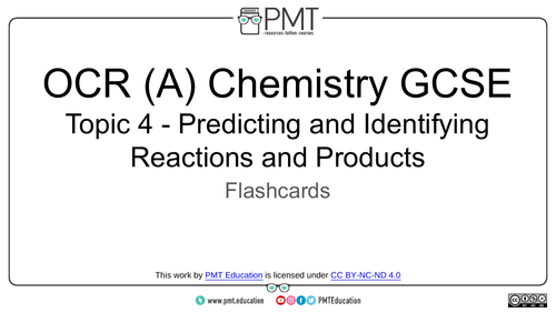 OCR (A) GCSE Chemistry Flashcards | Teaching Resources
