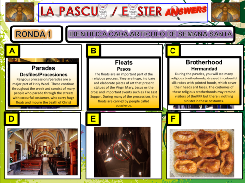Spanish MFL Easter Quiz 2024 | Teaching Resources