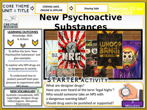 Drugs - NPS New Psychoactive Substances | Teaching Resources