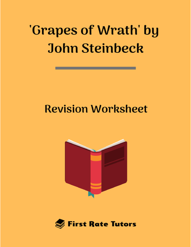 'The Grapes of Wrath' by J. Steinbeck Revision Worksheet | Teaching ...