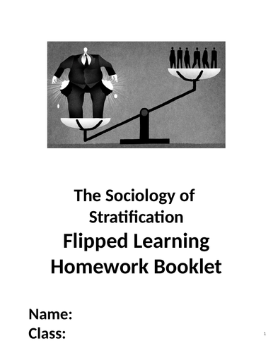 GCSE Sociology Social Stratification Homelearning Booklet | Teaching ...