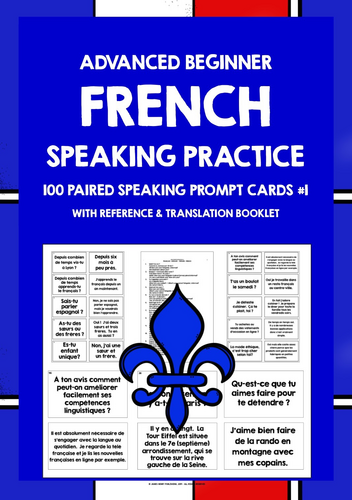 FRENCH SPEAKING PRACTICE CARDS #1 | Teaching Resources