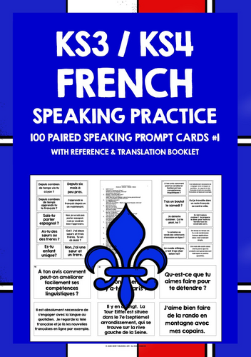 FRENCH SPEAKING PRACTICE CARDS #1 | Teaching Resources
