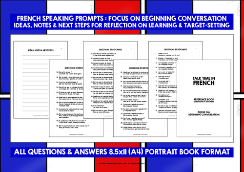 FRENCH SPEAKING PRACTICE CARDS #1 | Teaching Resources