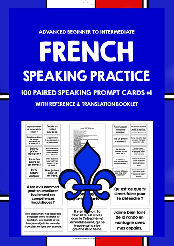 FRENCH SPEAKING PRACTICE CARDS #1 | Teaching Resources