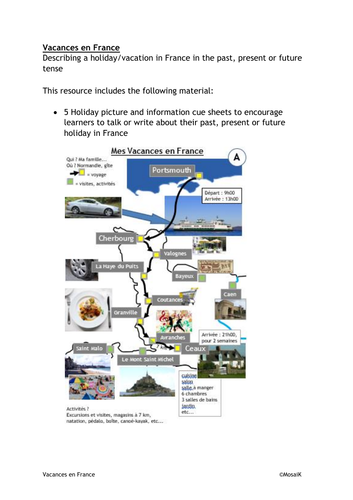 Holidays in France French | Teaching Resources