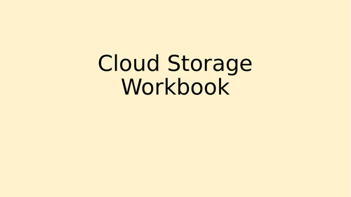 Btec Dit Cloud Storage Teaching Resources