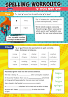 Year 2 'g' Sound Spelt 'gue' Worksheet: Spelling Workouts | Teaching ...