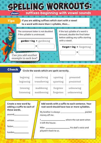 Adding Suffixes To Words With More Than One Syllable – Years 3 And 4 ...