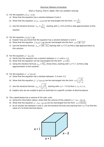 Iteration Worksheet | Teaching Resources Iteration Worksheet | Teaching Resources