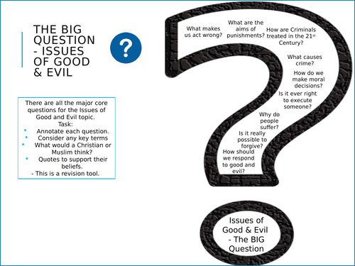 The Big Question - Revision | Teaching Resources