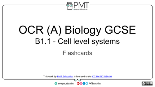 OCR (A) GCSE Biology Flashcards | Teaching Resources