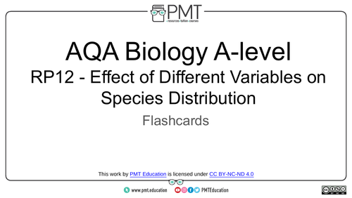 AQA A-level Biology Practical Flashcards | Teaching Resources