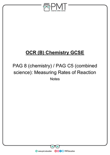 OCR (B) GCSE Chemistry Practical Notes | Teaching Resources