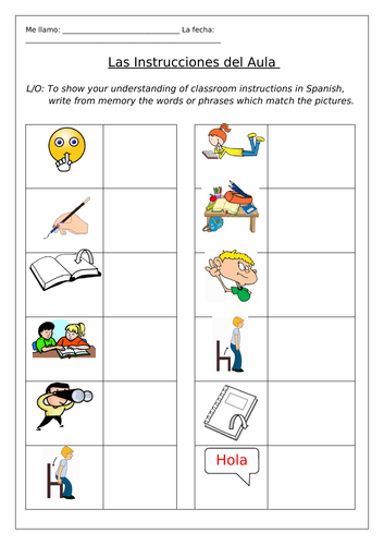 SPANISH - Classroom Instructions | Teaching Resources