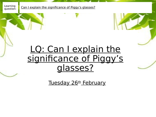 GCSE Lord of the Flies SOW fully resourced | Teaching Resources