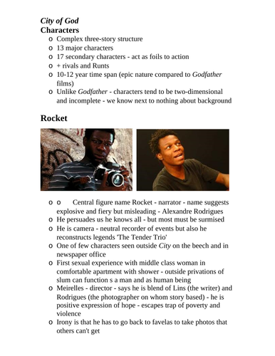 FILM STUDIES - A LEVEL - CITY OF GOD - URBAN GLOBAL FILMS | Teaching ...