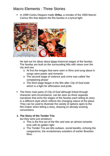 FILM STUDIES - A LEVEL - CITY OF GOD - URBAN GLOBAL FILMS | Teaching ...