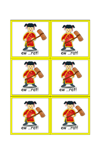 Chinese New Year phonics ' ew ' game Splat the rat! | Teaching Resources