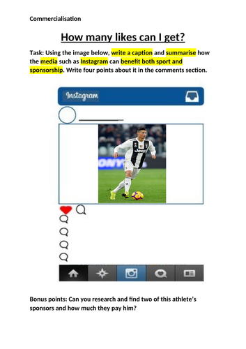Commercialisation Media in Sport GCSE PE | Teaching Resources
