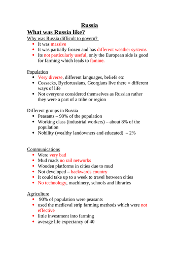 GCSE Russian History 1917-1943 | Teaching Resources