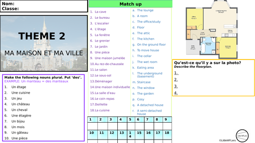 Ma Maison and Ma ville Cover Booklet AQA GCSE | Teaching Resources
