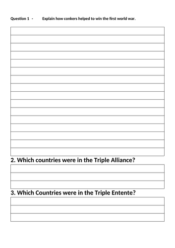 Conkers in the First World War and going over the top | Teaching Resources